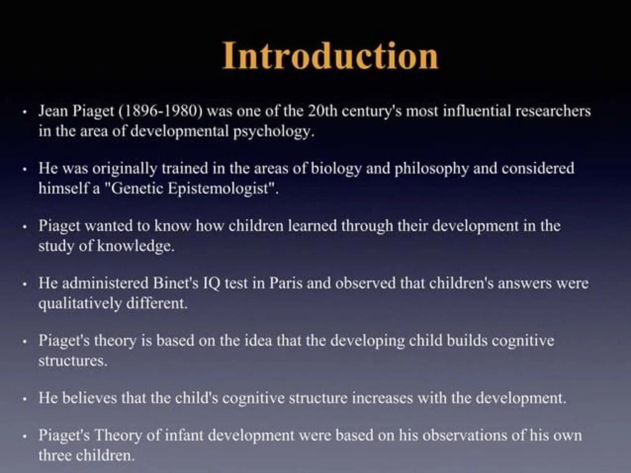 Jean Piaget four stages of cognitive develoment | PDF