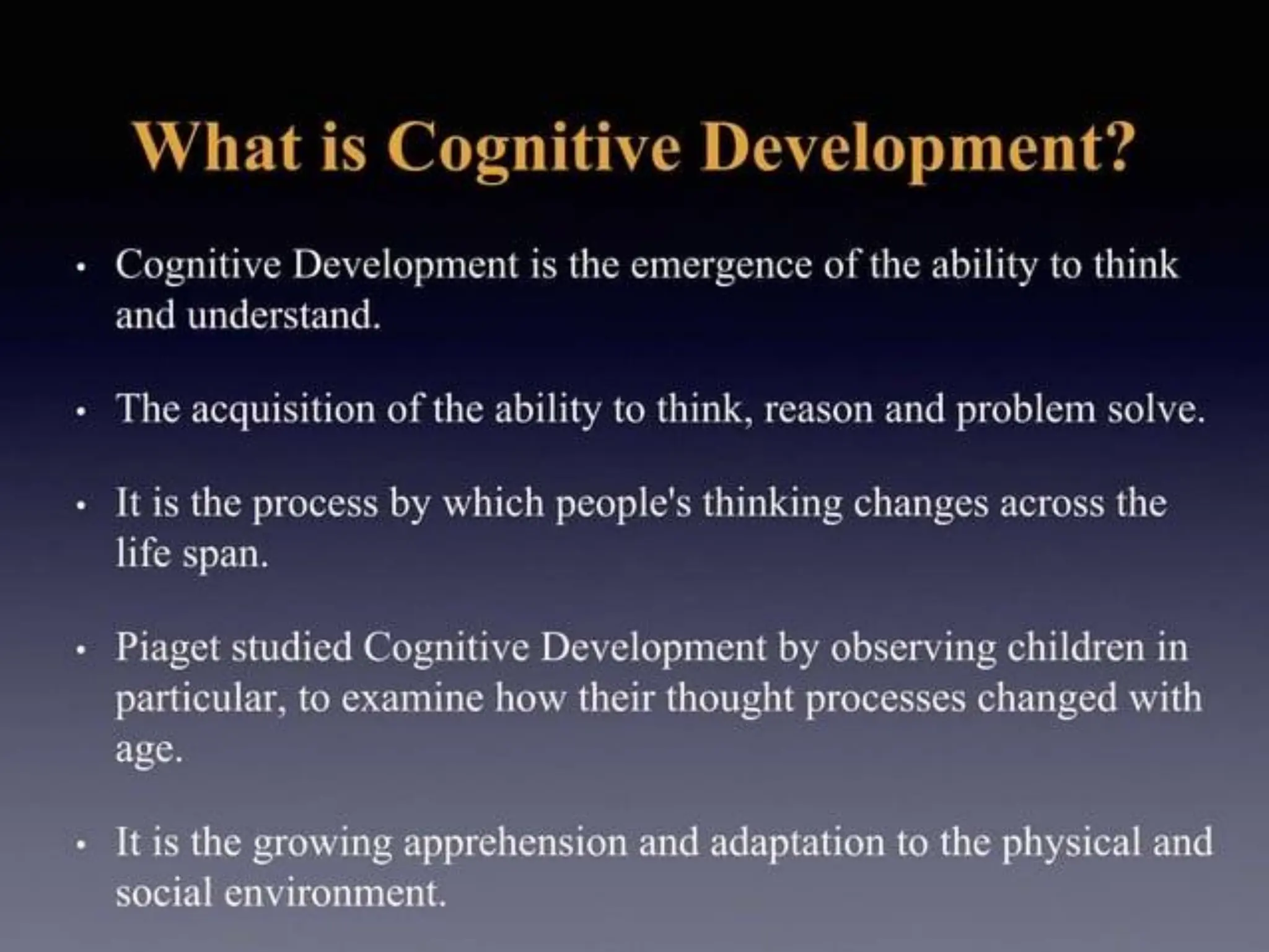 Jean Piaget four stages of cognitive develoment | PDF