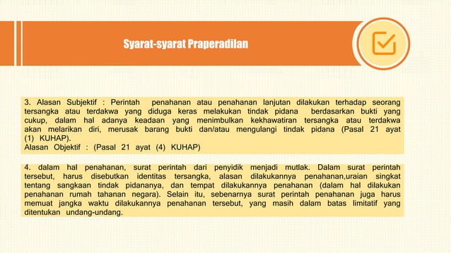 PPT HUKUM PIDANA - Pra peradilan Di Indonesia | PPTX