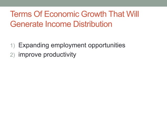 economic growth and income distribution | PPT