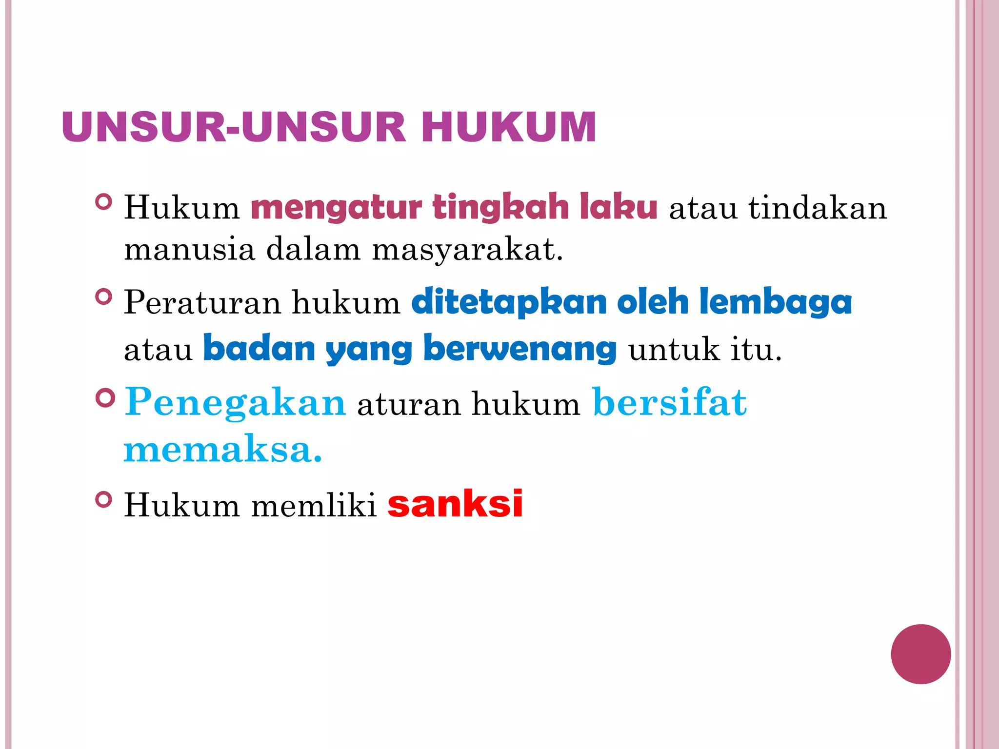 PENGANTAR ILMU HUKUM PERTEMUAN 1 | PPT