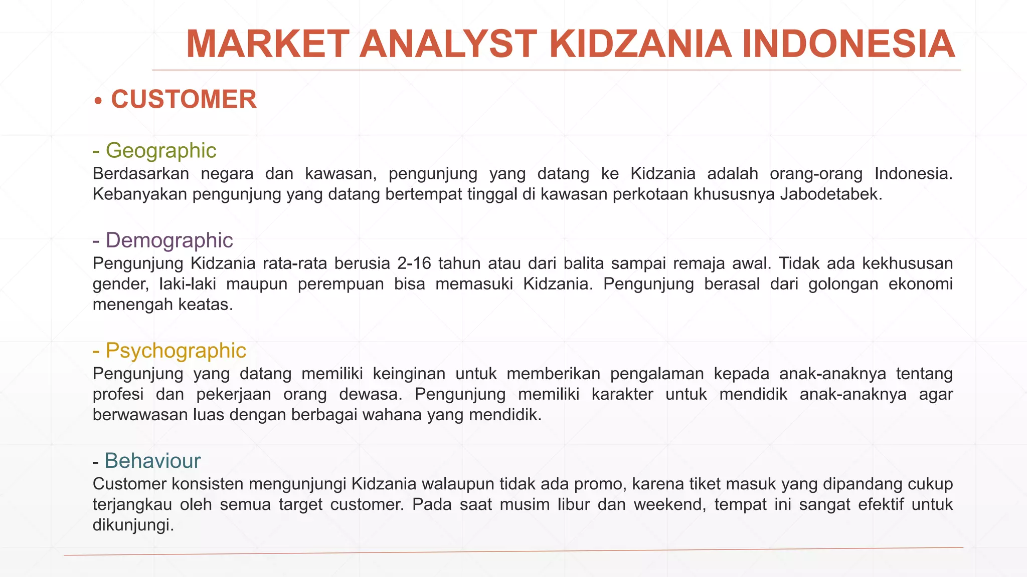 Analisis Perilaku Konsumen pada Kidzania | PPTX