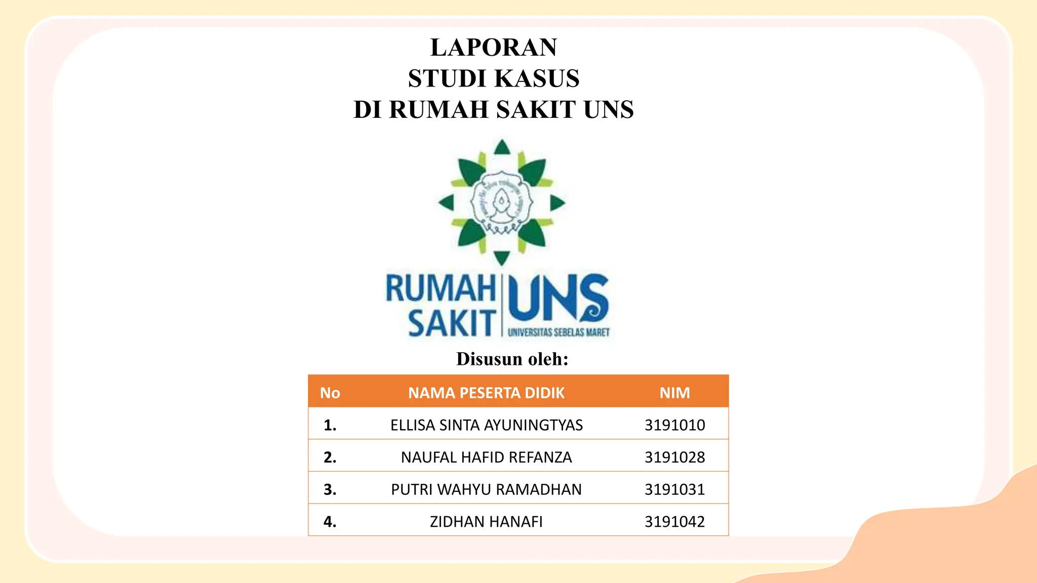 PPT PKL studi kasus STIKES NASional 1.ppt