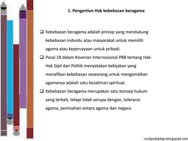 Hak asasi manusia "kebebasan beragama di indonesia" | PPTX