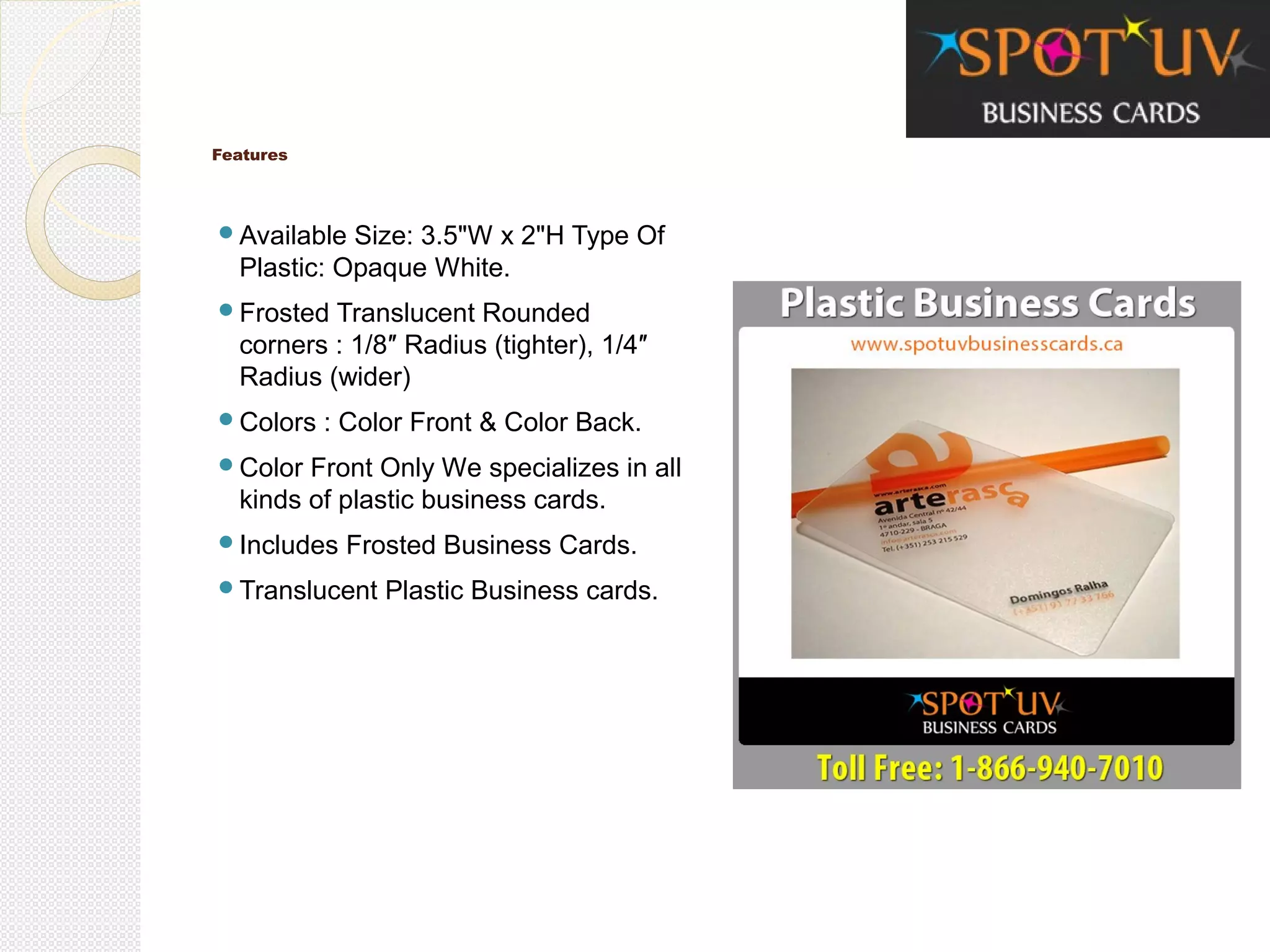 Pptplasticbusinesscards | PPT