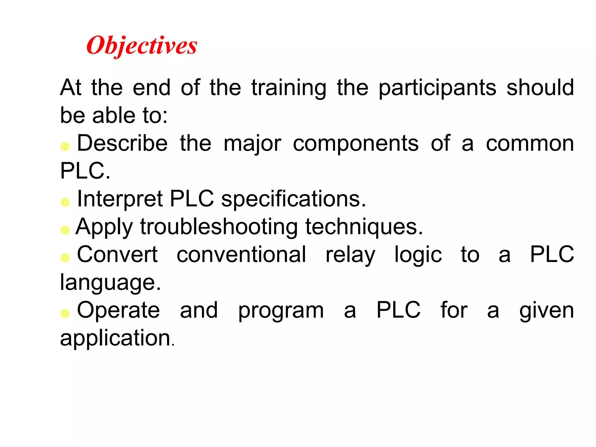 PLC Training | PPTX | Computing | Technology & Computing