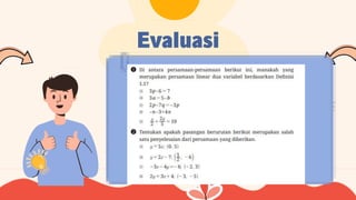 ppt persamaan linear dua variabel smp yuhu | PPT