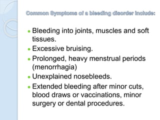 Bleeding disorder mbbs 2nd year, bams 2nd proff | PPT