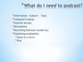 Ppt podcast | PPT