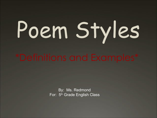 Ppt Poems2 | PPT