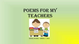 Ppt poems for my teachers | PPTX