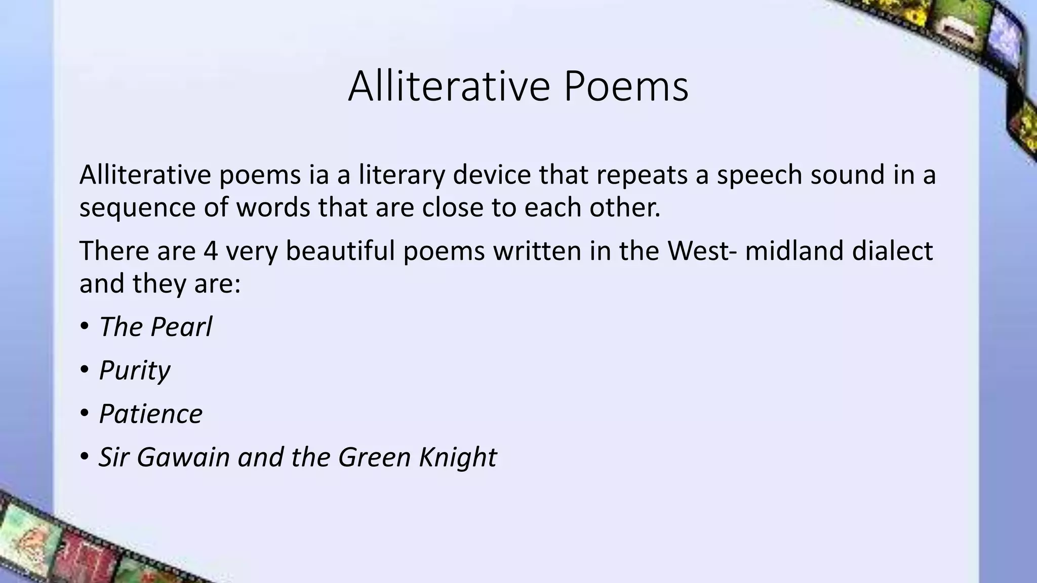 Poetry in Middle English | PPT