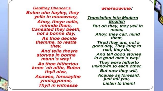 Poetry in Middle English | PPT