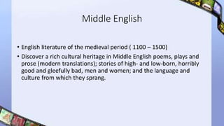 Poetry in Middle English | PPT