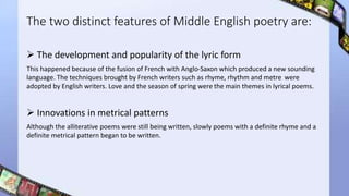 Poetry in Middle English | PPT