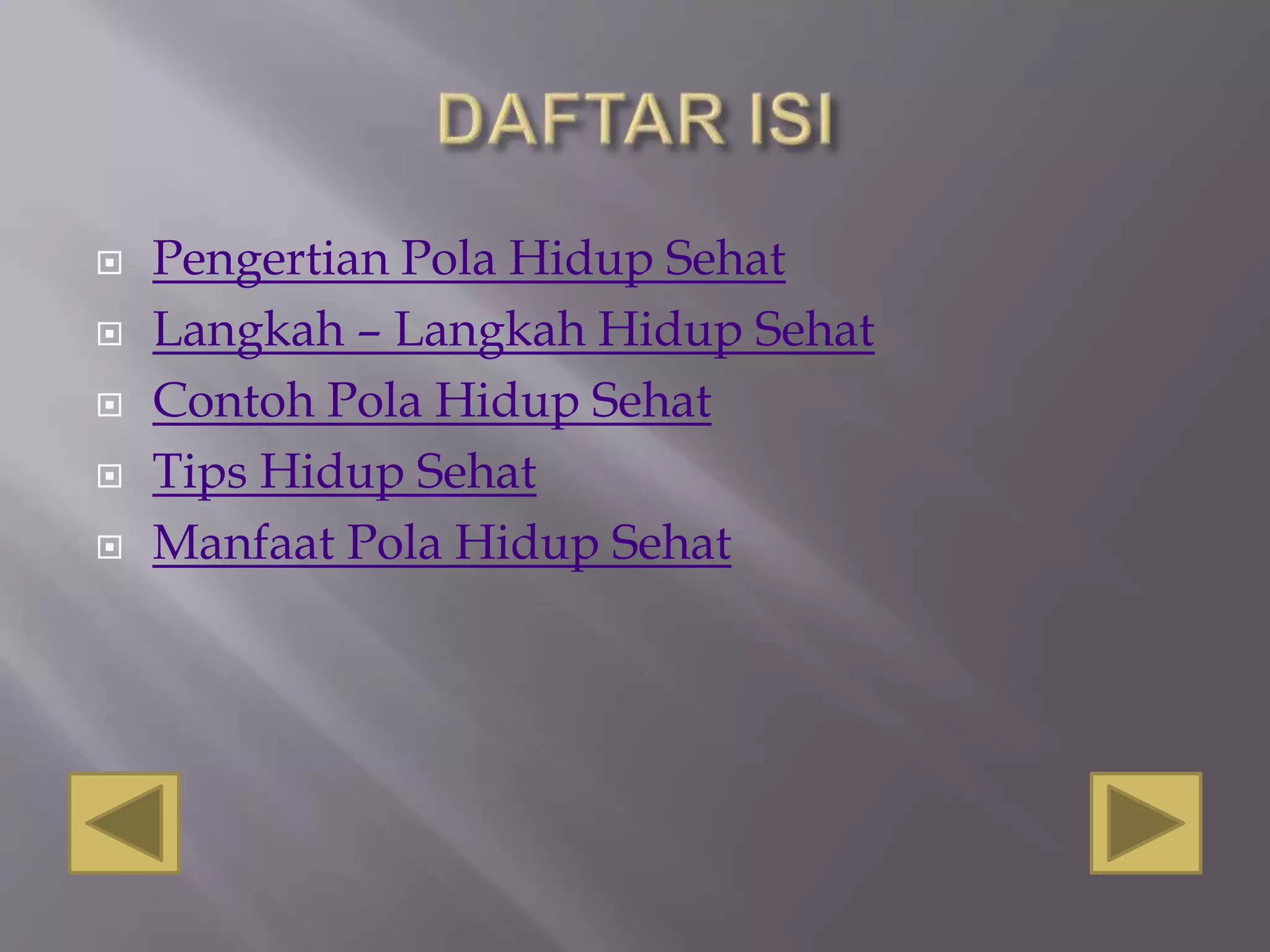 Ppt pola hidup sehat | PPTX