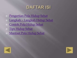 Ppt pola hidup sehat | PPTX