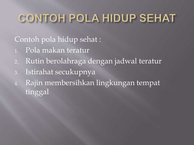 Ppt pola hidup sehat | PPTX