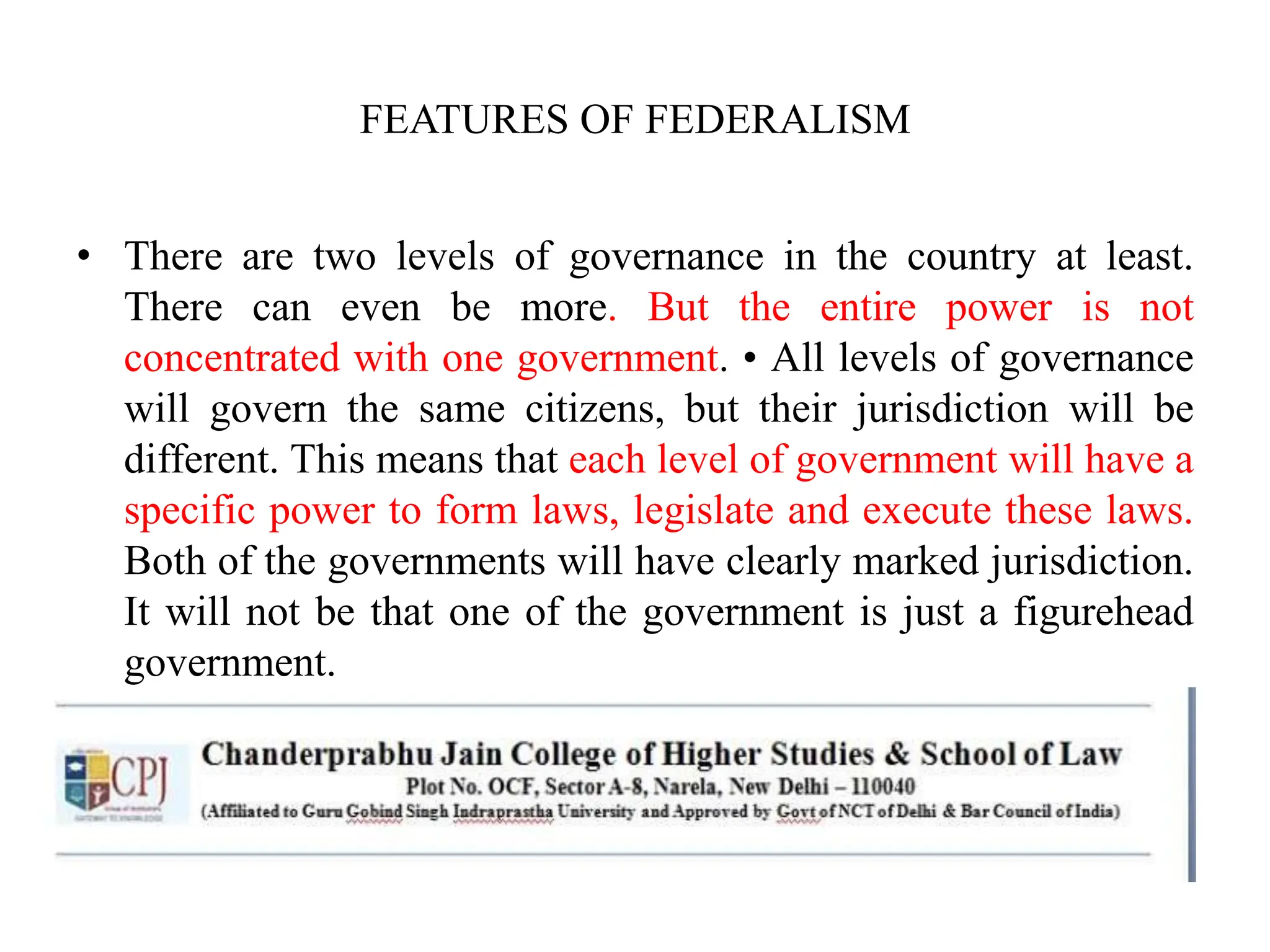 PPT_Political Science - II - Unit 1 - Federal Form of Govt.ppt