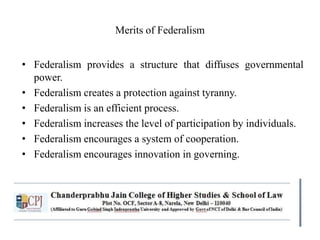 PPT_Political Science - II - Unit 1 - Federal Form of Govt.ppt