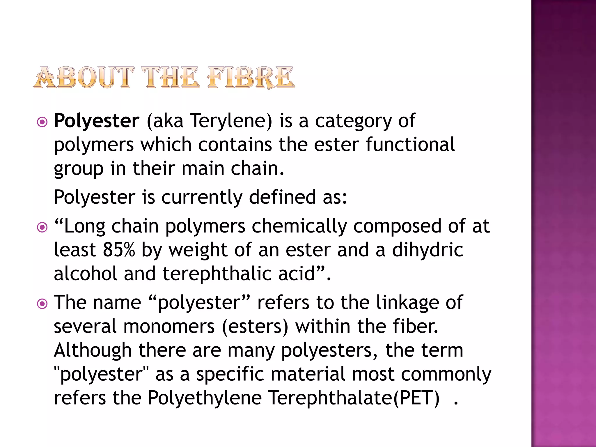 polyester presentation | PPTX