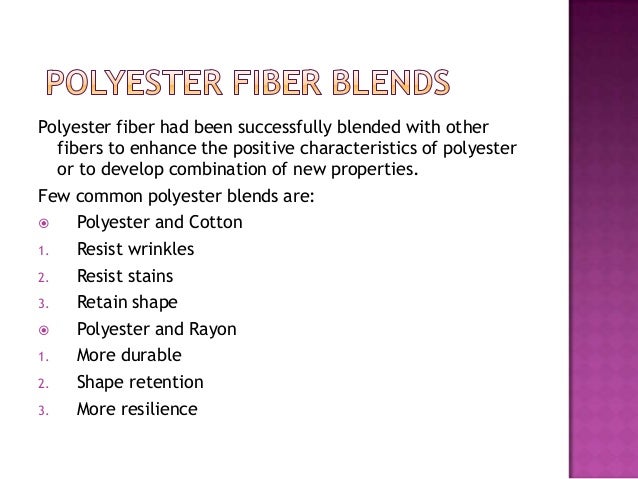 polyester presentation
