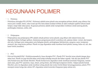 PPT Polymer Kurikulum merdeka sma kelas XII | PPTX