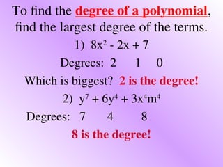 Polynomials and degree of polynomial.ppt