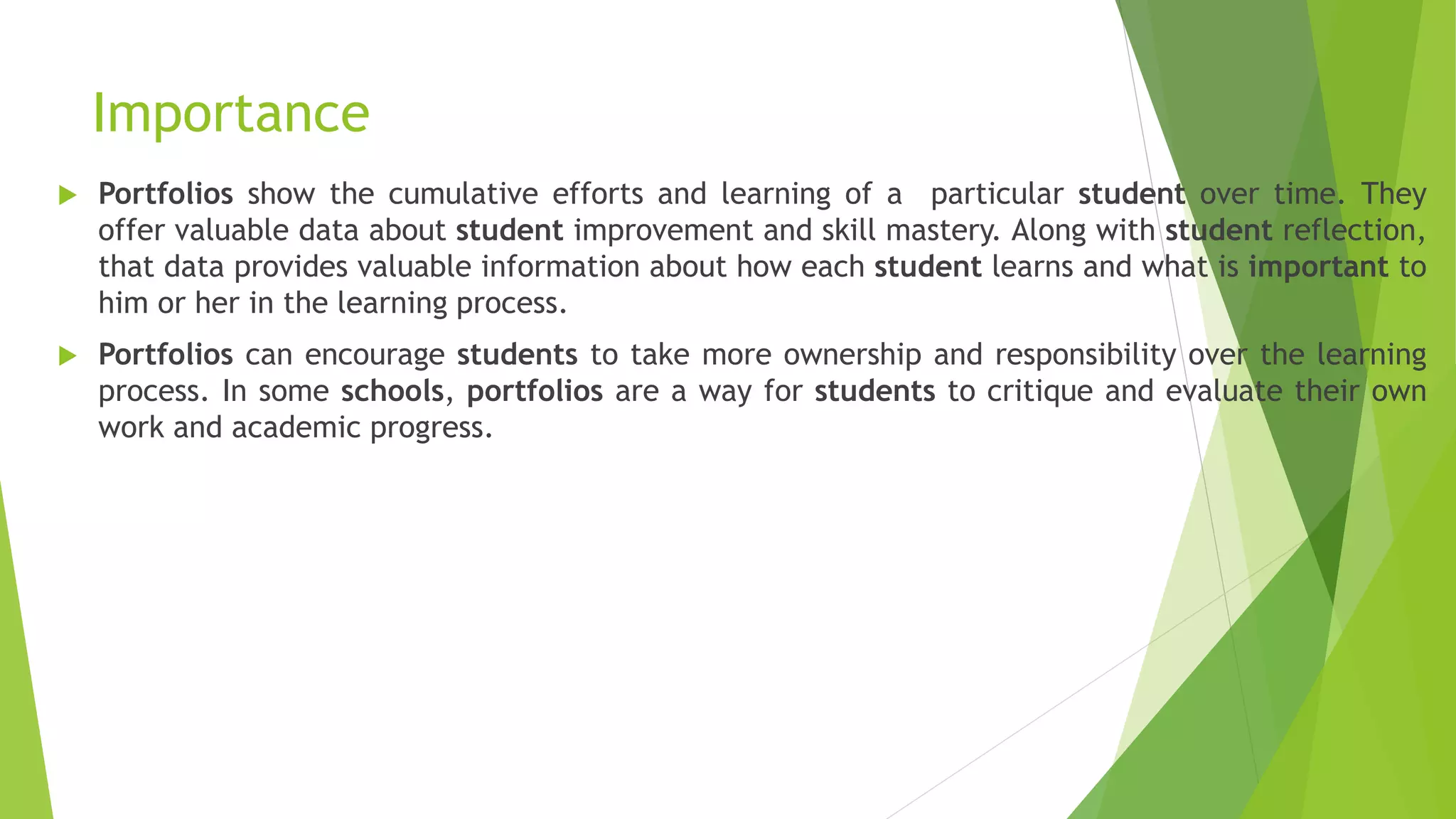 Ppt portfolio of students | PPTX