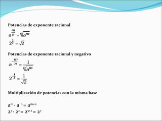 Tutorial de Potencias y Raíces | PPT