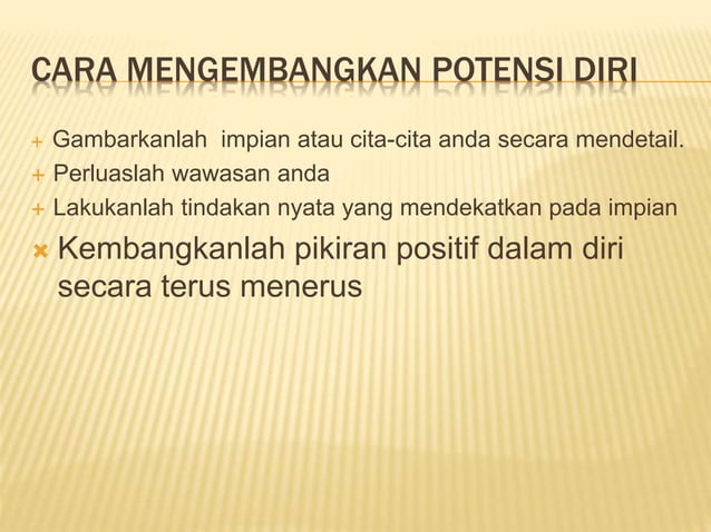 Ppt potensi diri | PPTX
