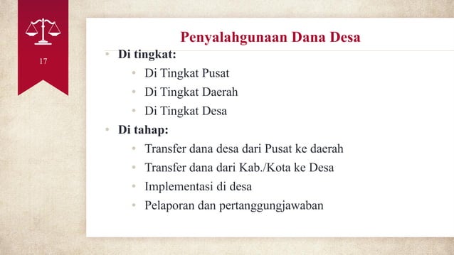 PPT POTENSI PENYALAHGUNAAN DANA DESA NEWW.pptx