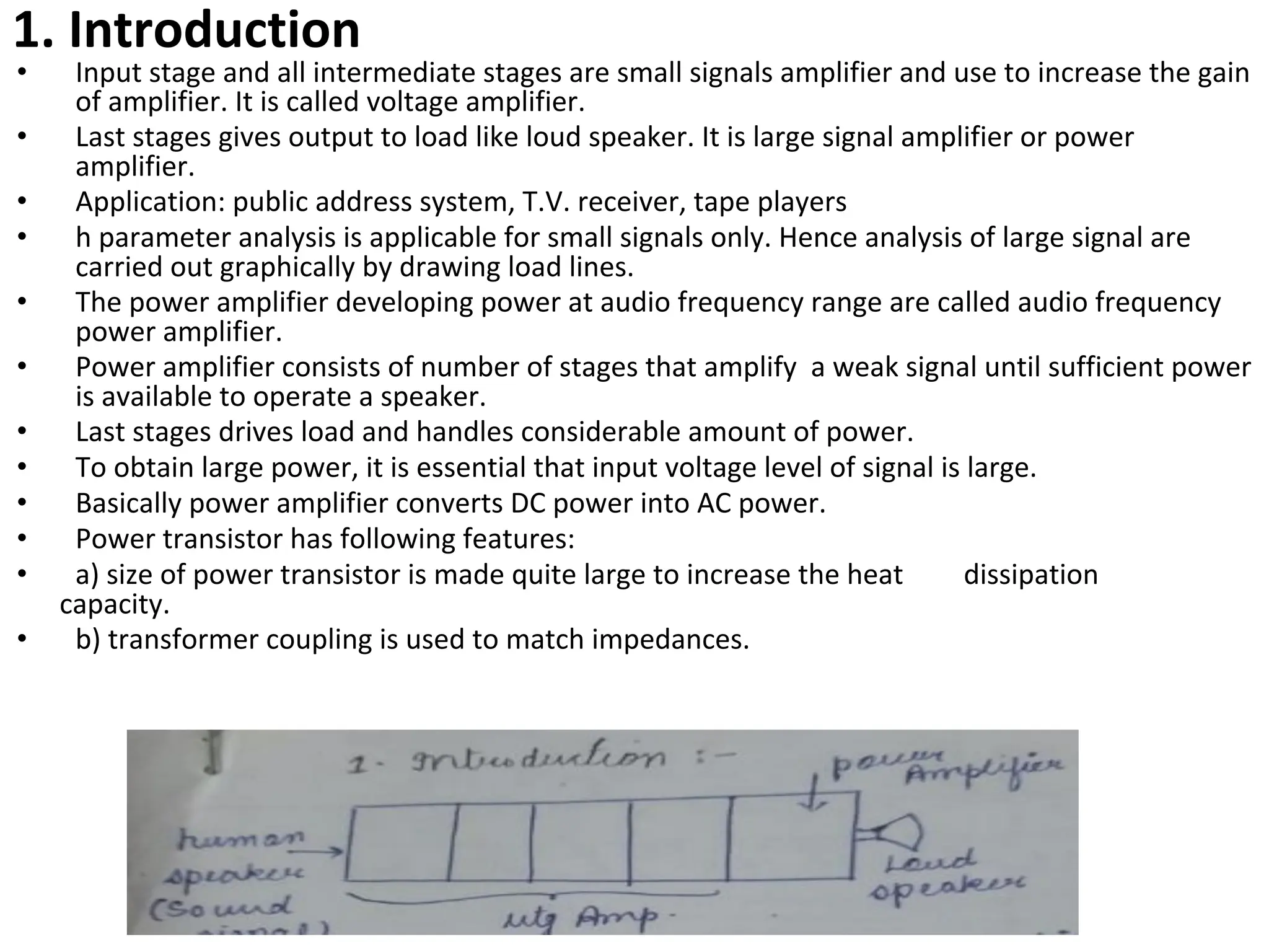 Introduction to Power amplifier and its types | PDF