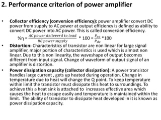 Introduction to Power amplifier and its types | PDF