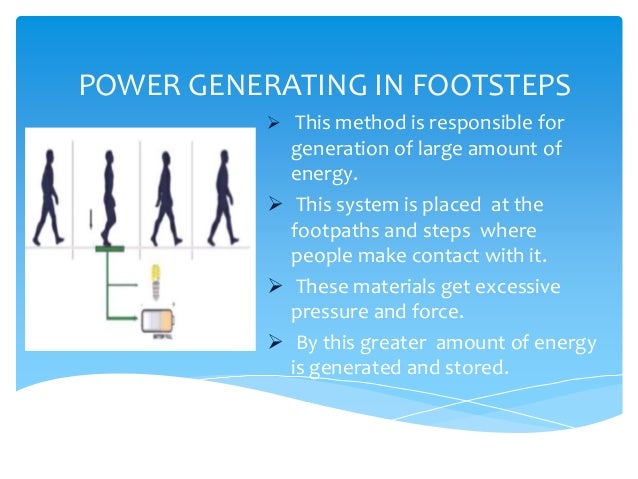 Power generating system by footstep