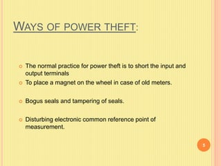 Ppt power theft identification and detection using gsm | PPTX