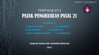 Pajak Penghasilan Pasal 21 | PPT