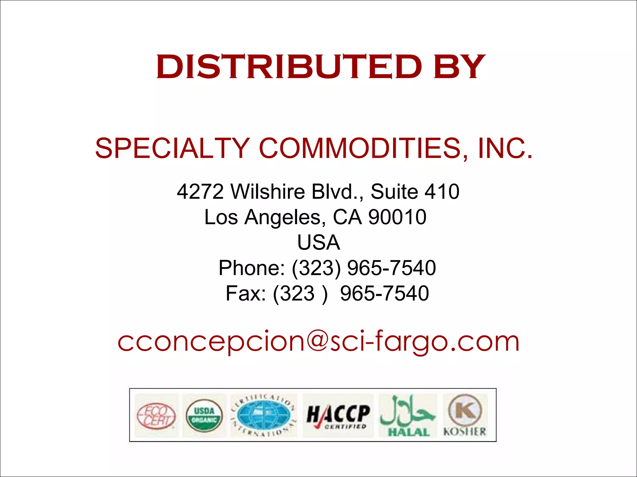 AZUKAR ORGANICS COCONUT PRODUCTS | PPT