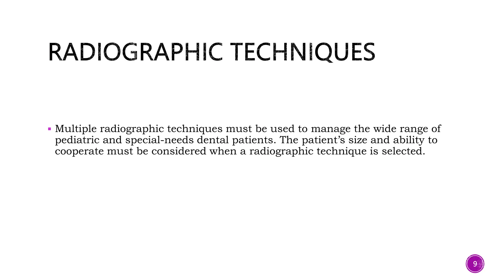 Radiographic Techniques in Pediatric Dentistry- part one , Essentials | PPTX
