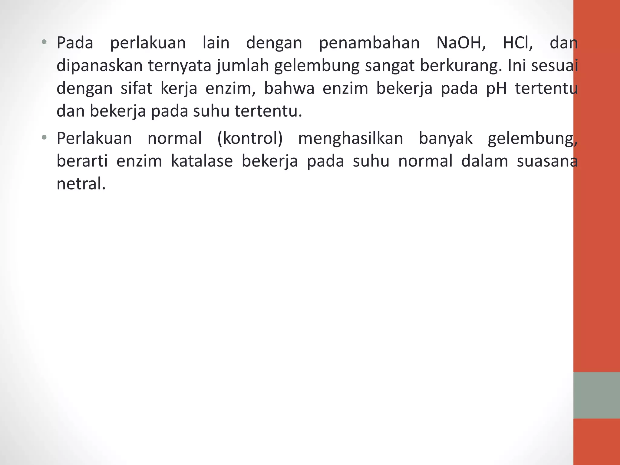 Ppt praktikum enzim katalase | PPTX