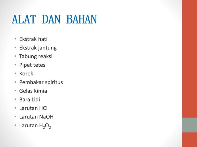 Ppt praktikum enzim katalase | PPTX