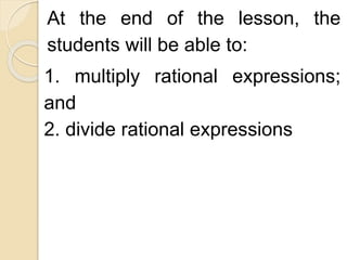 Presentation on Rational Expressionspptx | PPT