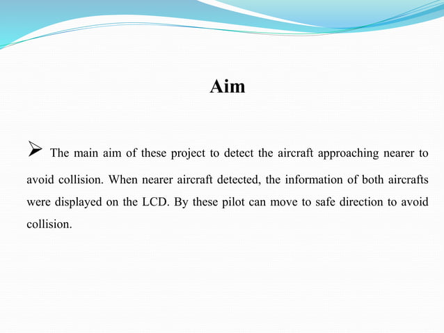 Aircraft Anti collision system using ZIGBEE Communication | PPSX | Auto ...
