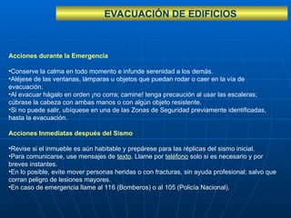 PPT PRESENTACION EVACUACION DE EDIFICIOS PLAN DE EMERGENCIAS.ppt