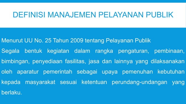 Manajemen Pelayanan Publik | PPTX