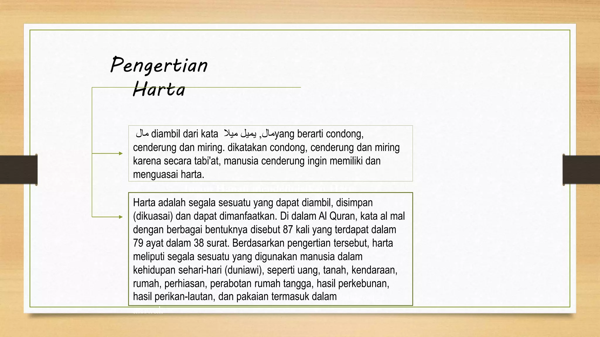 Ppt presentasi ekonomi islam pengertian harta dalam islam | PPT