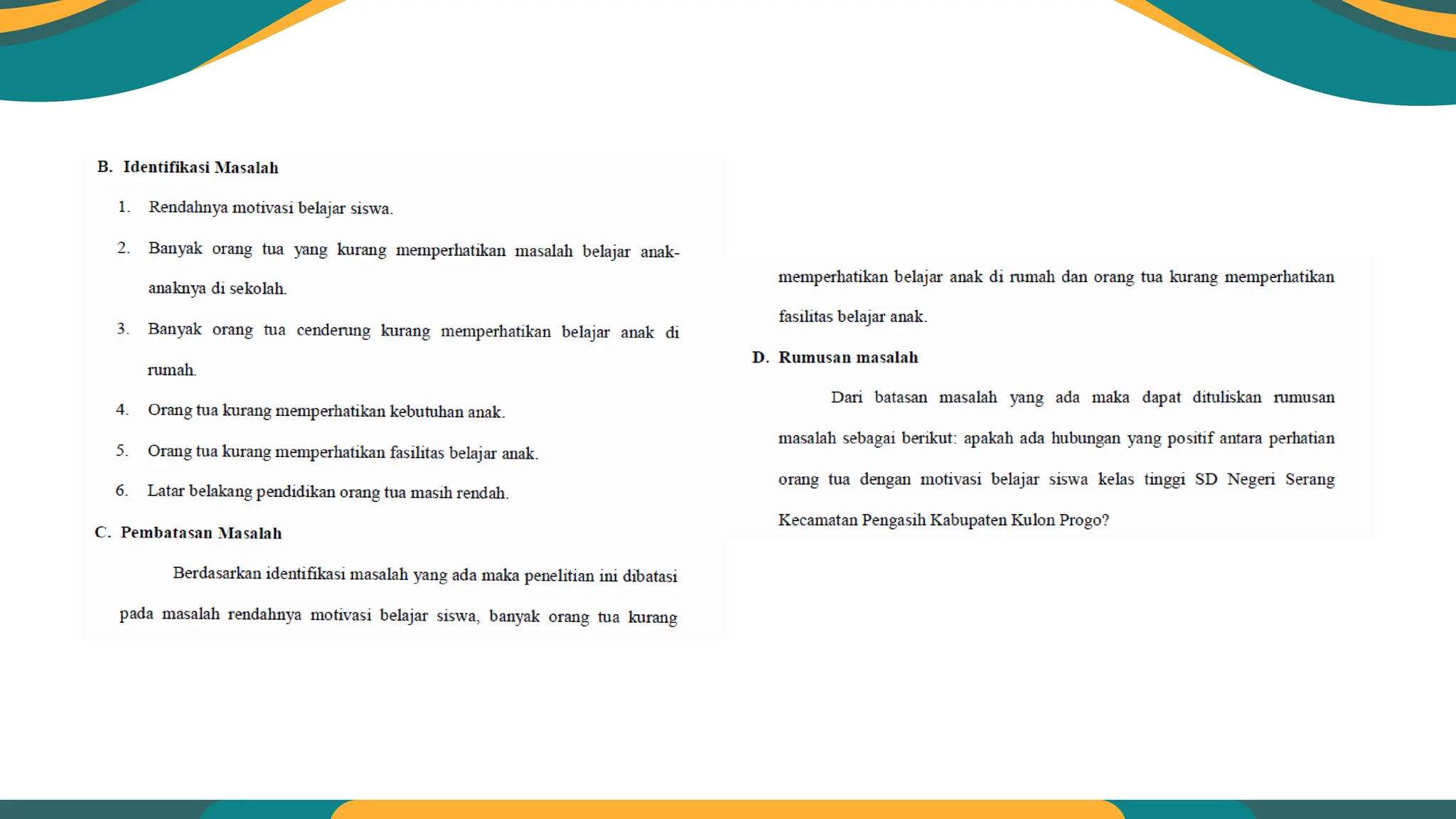 PPT Materi Identifikasi Masalah/Batasan Masalah/Rumusan Masalah | PDF