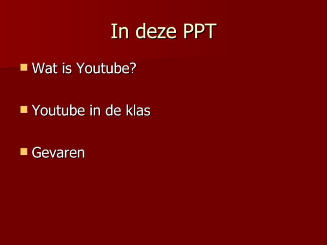 Ppt Presentatie Youtube | PPT