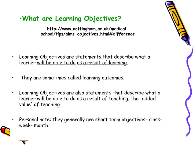 About Aims, Objectives, Goals and Ends | PPT