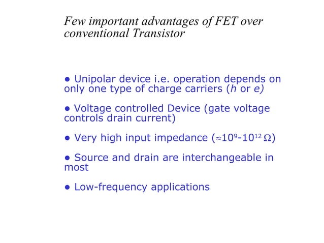 Ppt presentation on FET | PPT